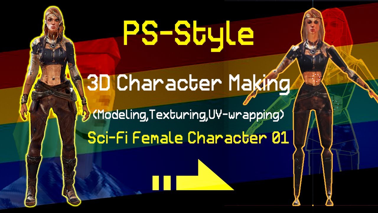 PS Style 3D Character Making (Modeling,Texturing,UV-wrapping)Sci-Fi ...