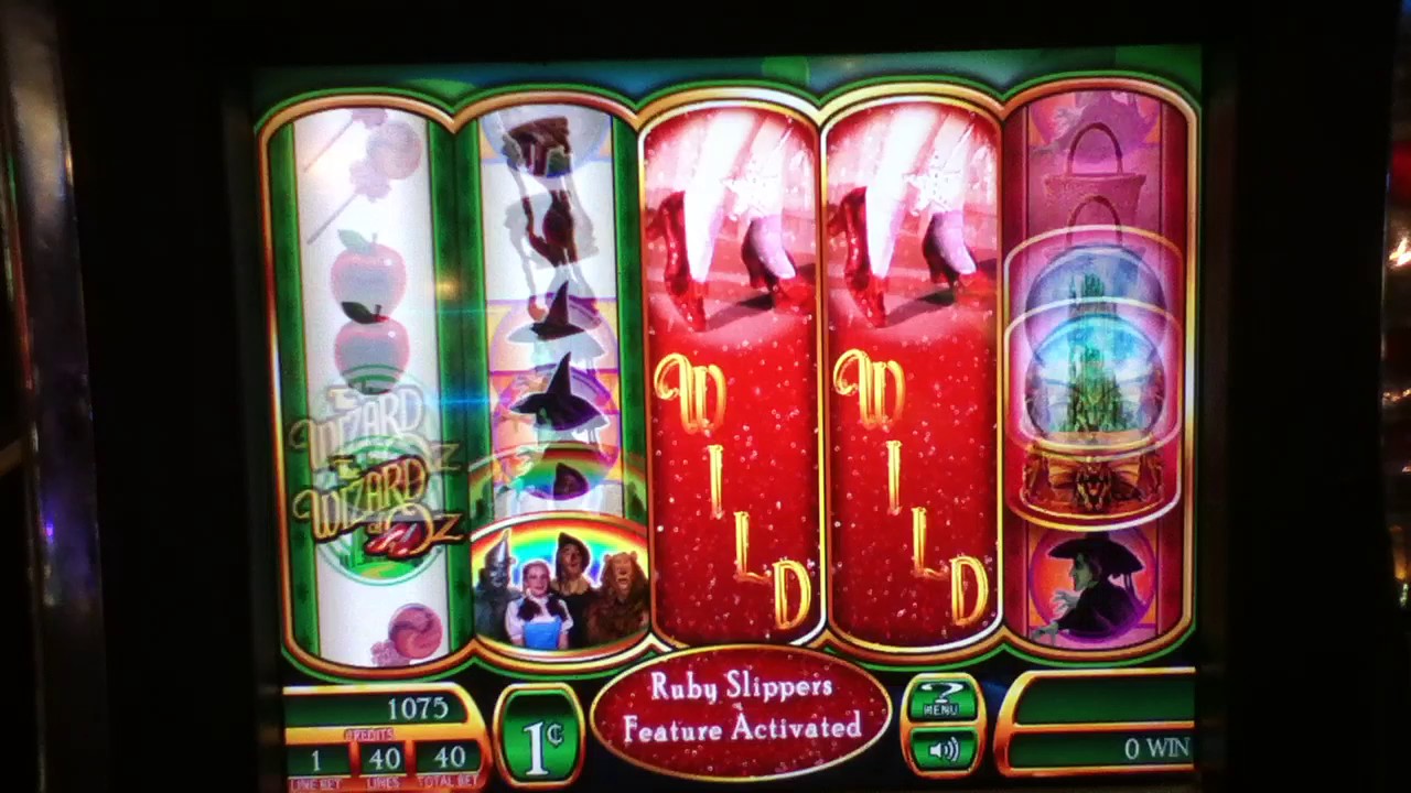 WIZARD OF OZ RUBY SLIPPERS Penny Video Slot Machine with a BONUS Las ...