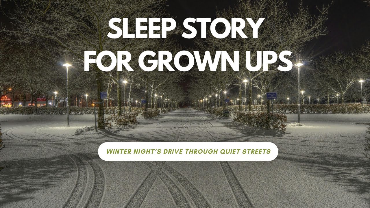 Cozy Bedtime Story for Sleep। Winter Night’s Drive Through Quiet ...