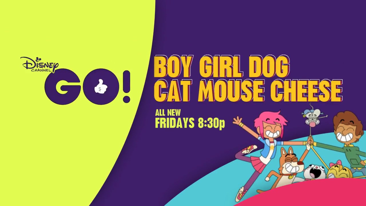 Disney Channel GO! Promo Endboard - Boy Girl Dog Cat Mouse Cheese ...