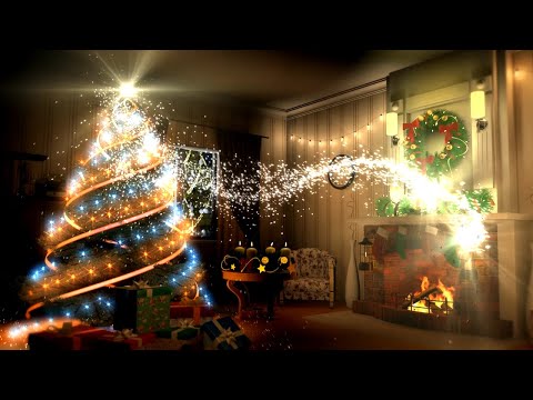 Animated Christmas Card Template - Christmas Fireplace