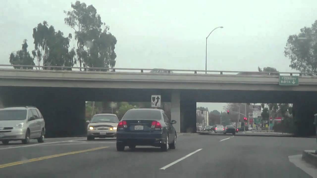 taking freeway 605 north california - YouTube