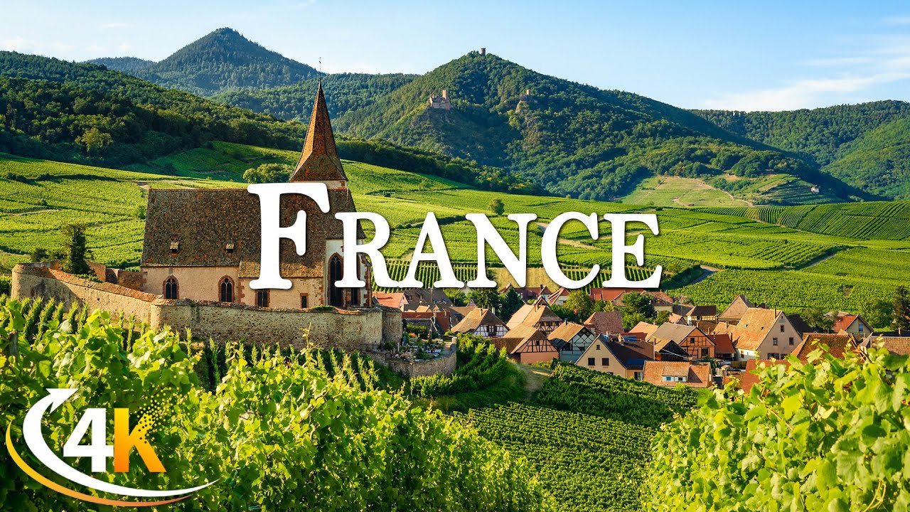 France 4K - Scenic Relaxation Film with Calming Music and Beautiful ...