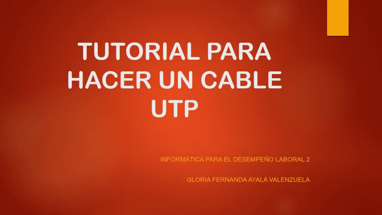 TUTORIAL PARA HACER UN CABLE UTP - YouTube