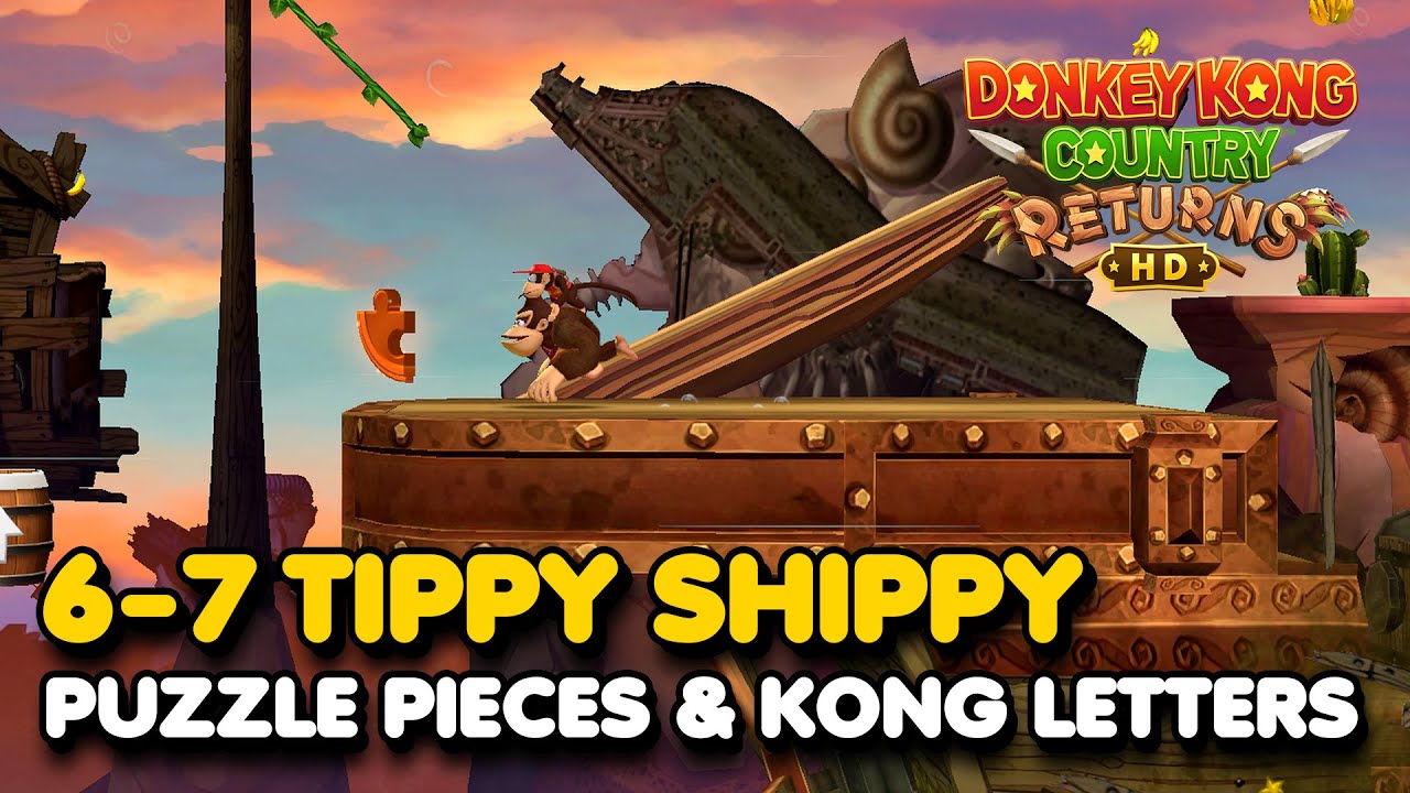 Donkey Kong Country Returns HD - Tippy Shippy 6-7 (All Puzzle Pieces ...