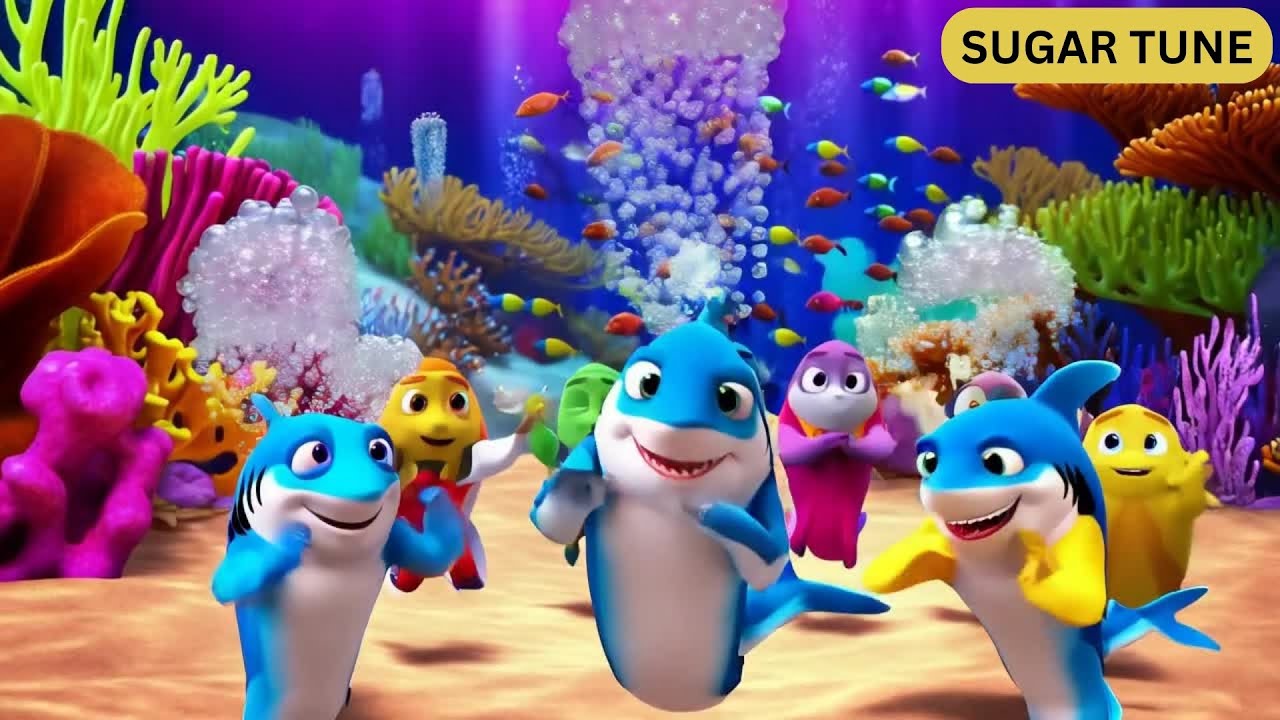 Baby Shark Nursery Rhyme Ocean Fun Song for Kids: Shark Dance! Kids ...
