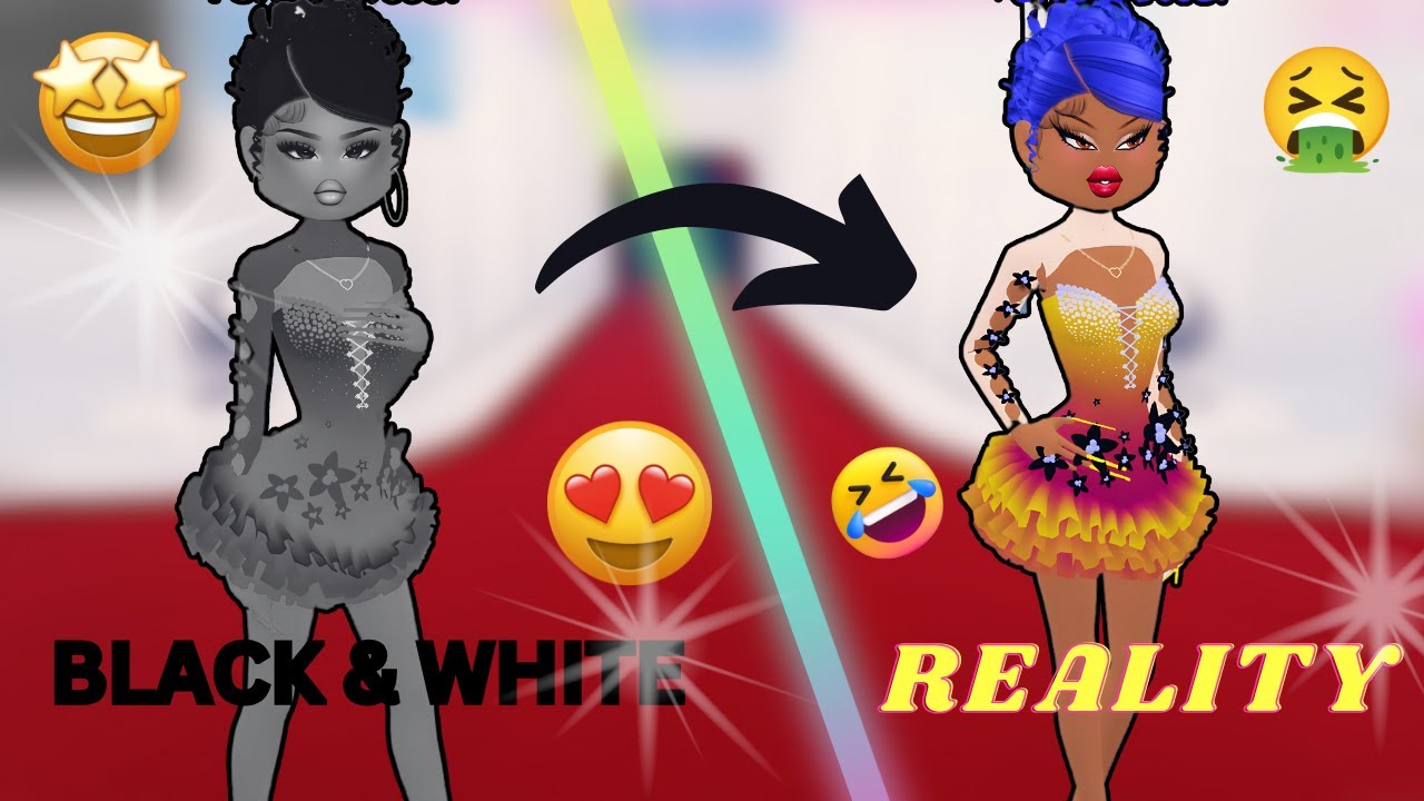 DRESS TO IMPRESS BUT M SCREEN IS BLACK & WHITE! *CHALLENGE** - YouTube