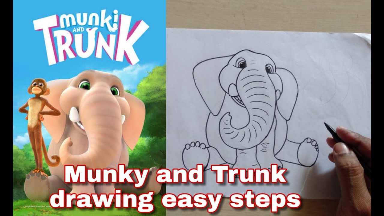Munky and trunk Easy step by step || How to draw munky and trunk ...