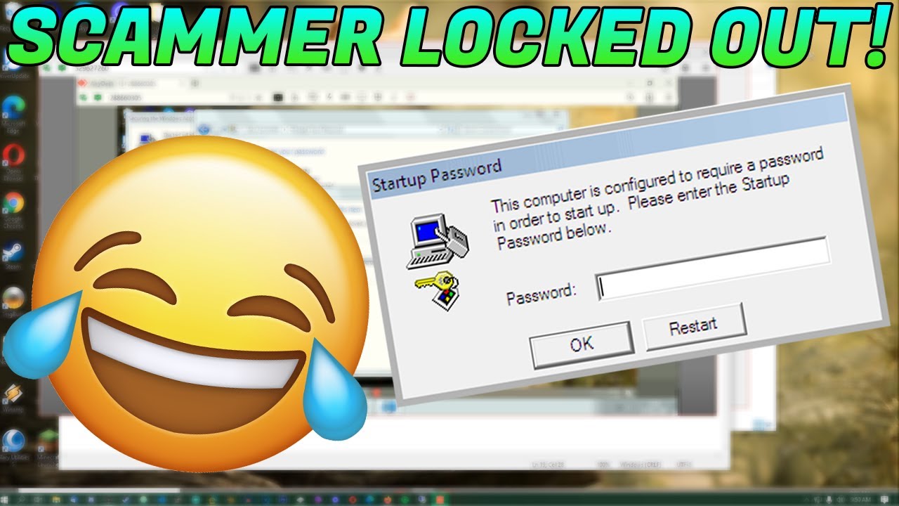 Putting a PASSWORD on a scammers PC! [SYSKEY'D] - YouTube
