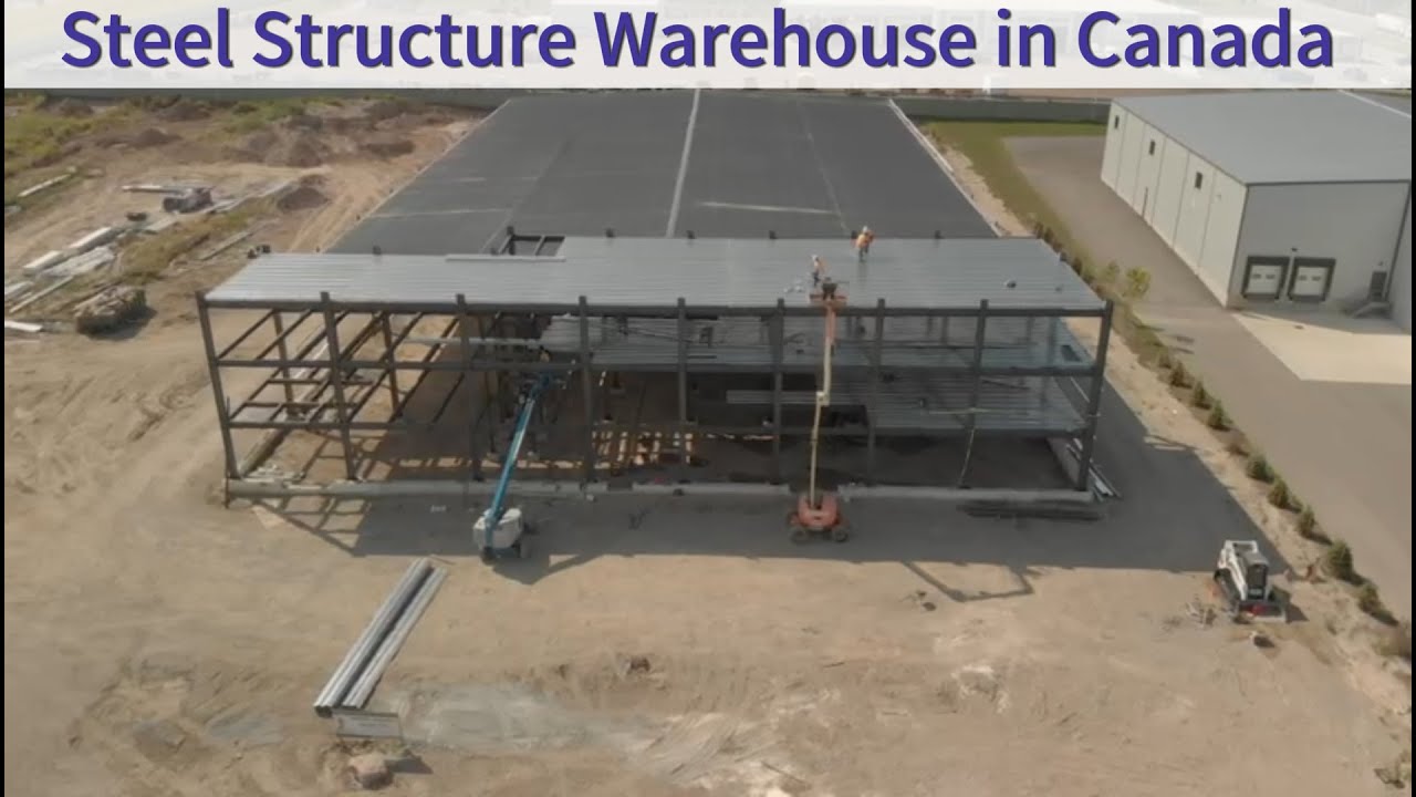 Steel Structure Warehouse install in Canada#warehouse - YouTube