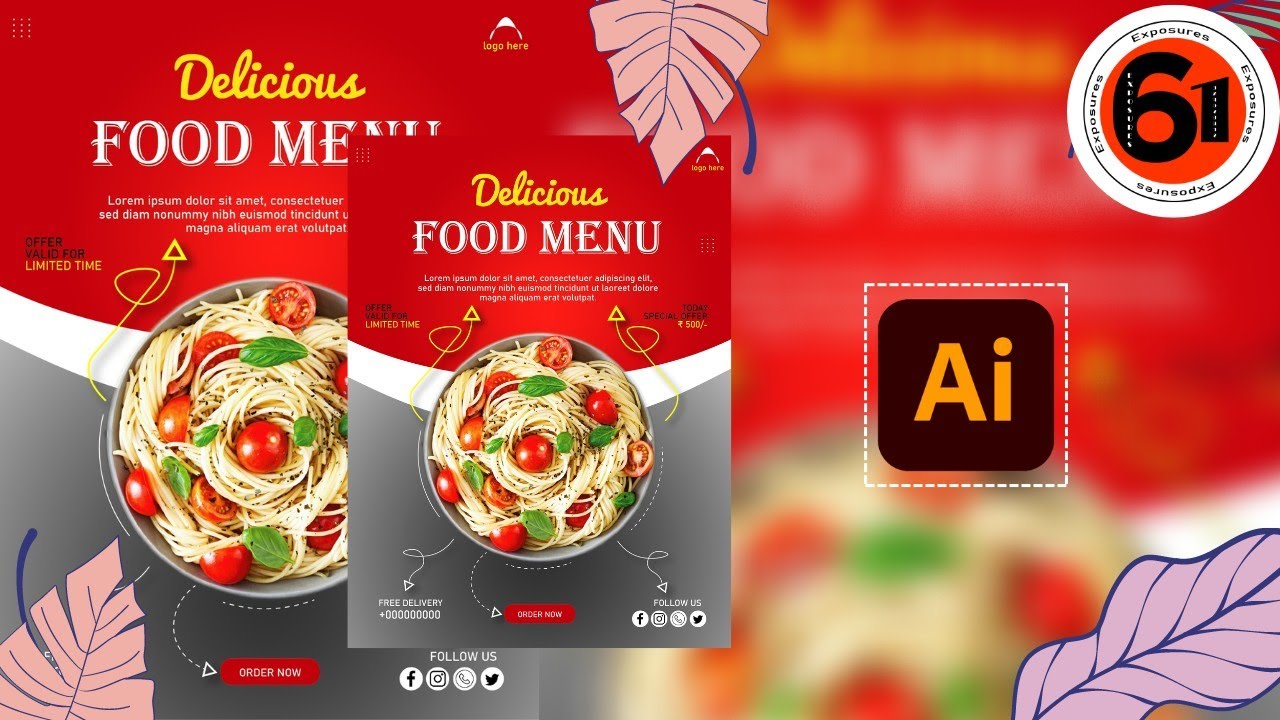 Design food poster stunning poster in adobe illustrator | Poster design ...