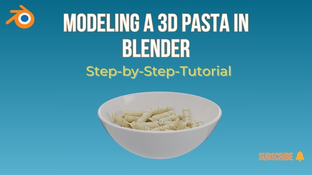 3D pasta in Blender | easy tutorial - YouTube