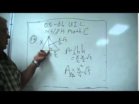 Prob 14 05-06 C Jr High UIL math tests tx - YouTube