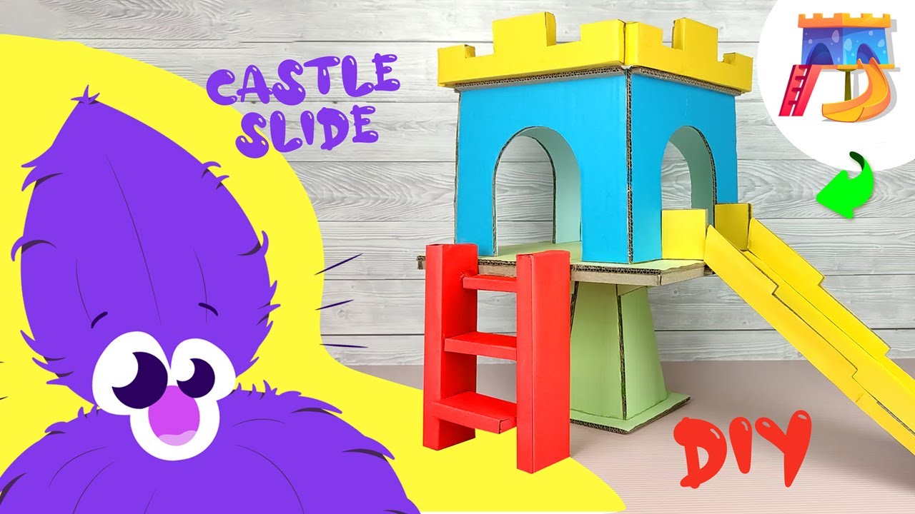 CARDBOARD CASTLE SLIDE | DIY - How To Make a Cardboard Castle Slide ...