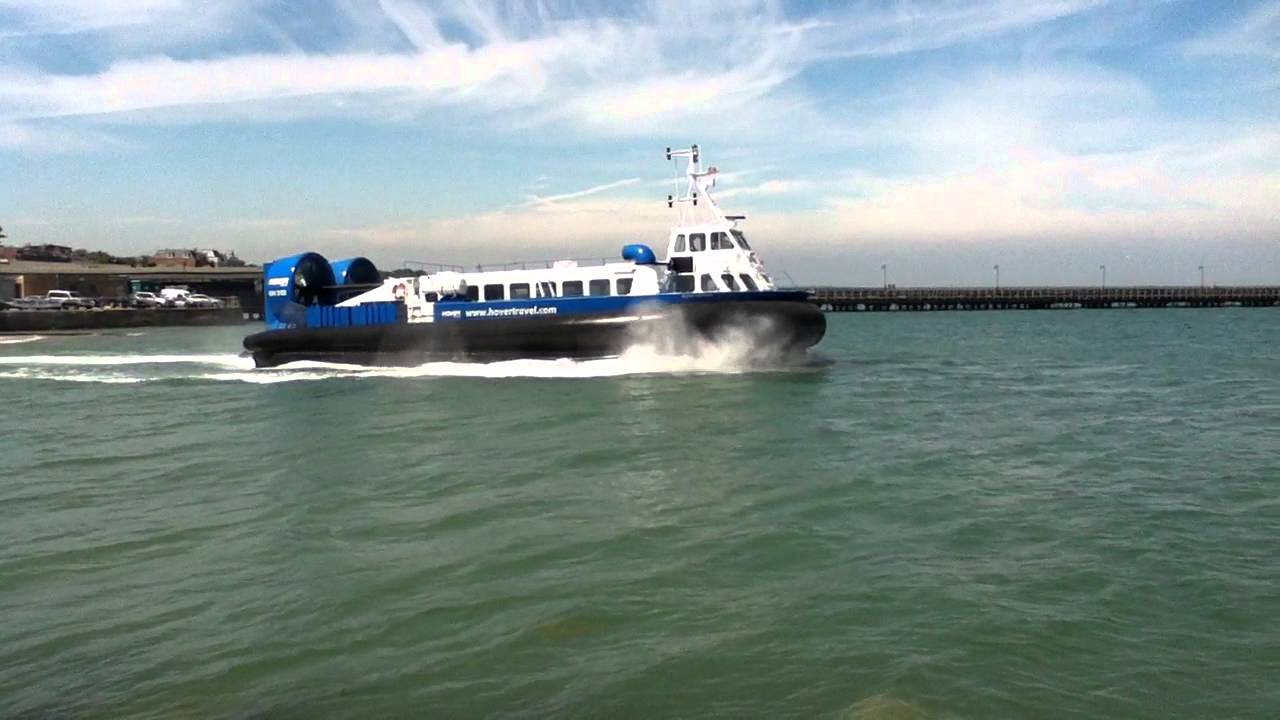 Hovertavel Island Express Departing Ryde Hoverport - YouTube