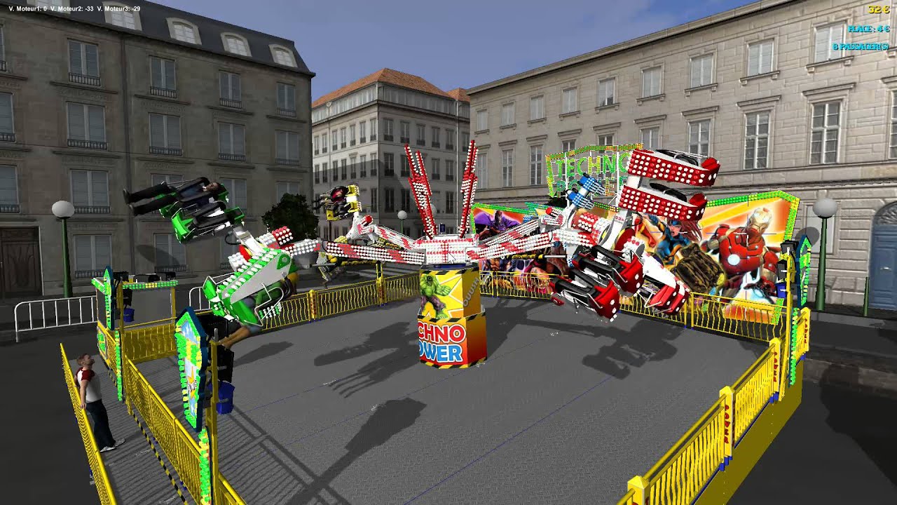 TV Techno power (Extreme) ride sim - YouTube