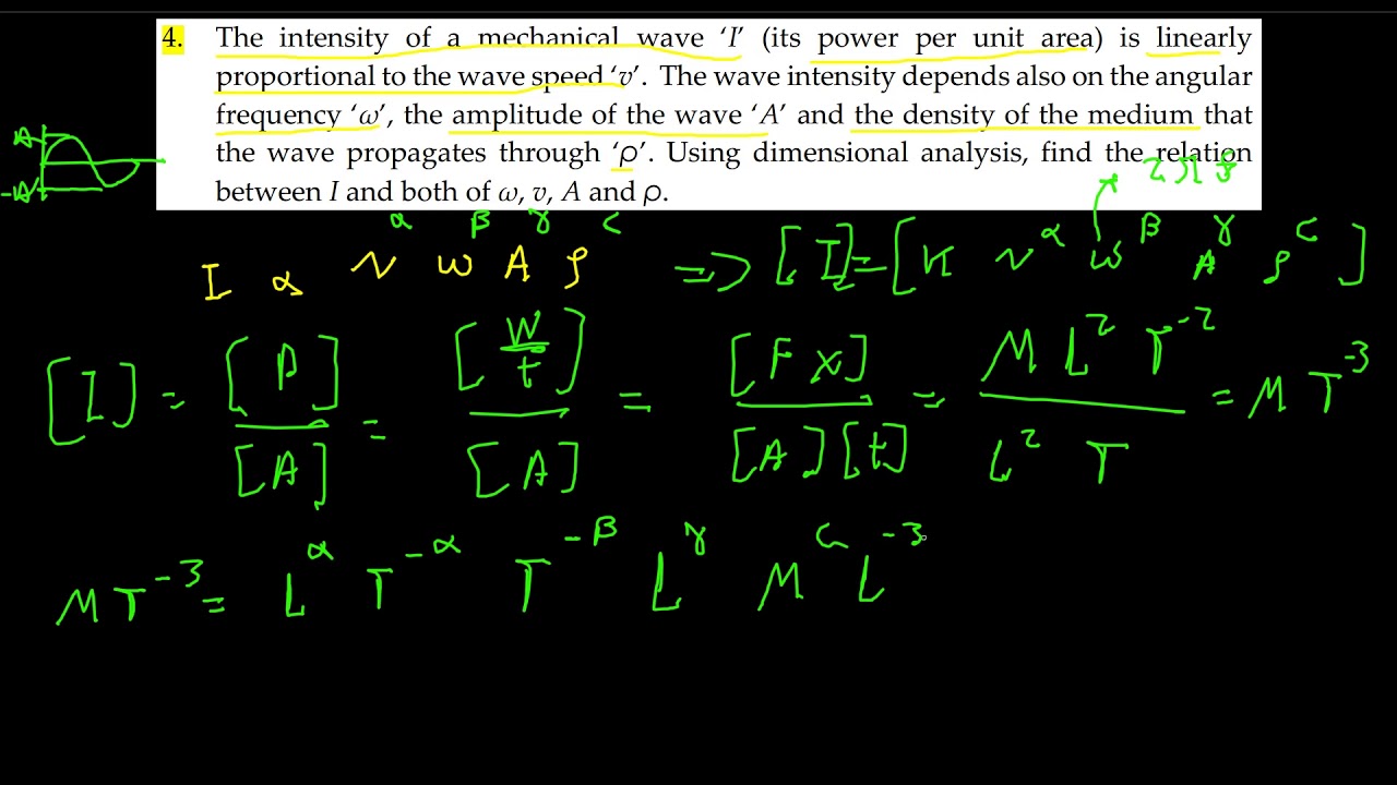 4. Units and dimensions - Deducing relation using dimensional analysis ...