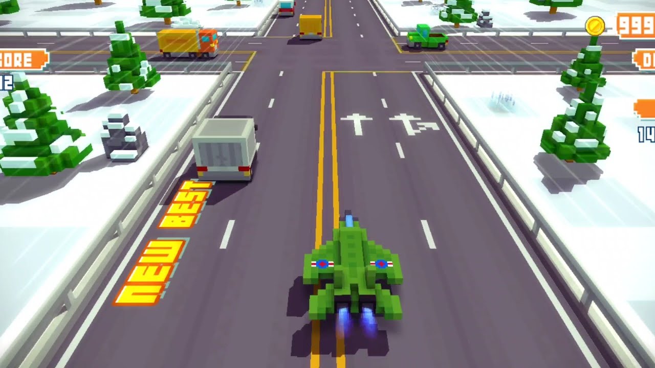 BLOCKY HIGHWAY 💥 JET PLANE ON ROAD 💥 RACING GAME - YouTube