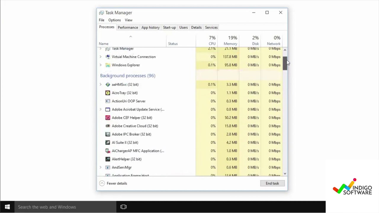Managing Apps in Task Manager on Windows 10 - YouTube