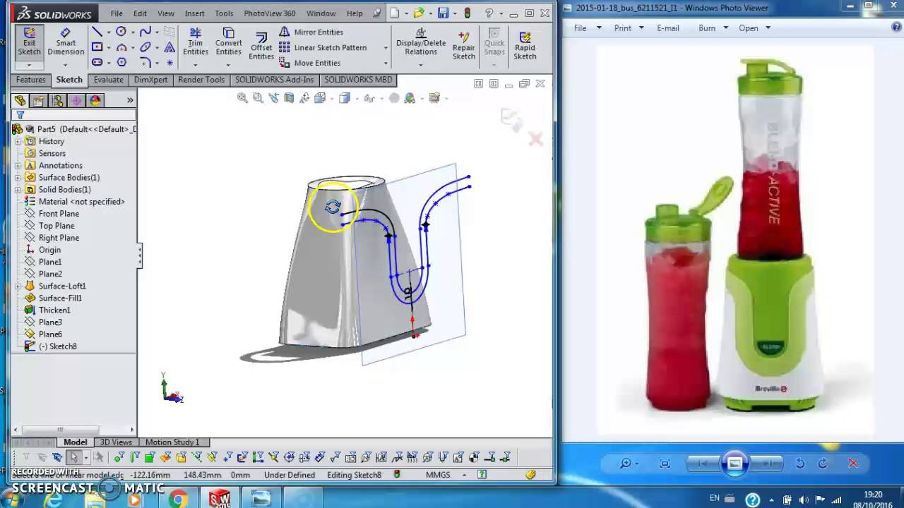 SolidWorks - Splitting a shape into different Parts - YouTube