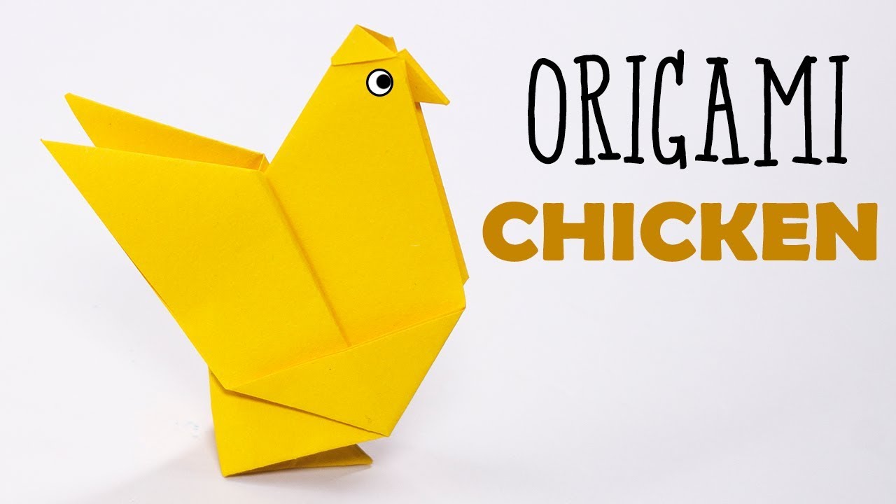 Easy origami paper chicken - Cute origami - YouTube