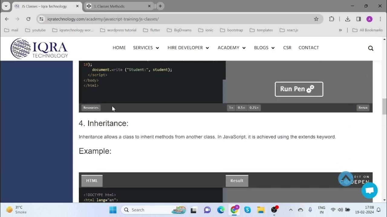JS Classes - YouTube