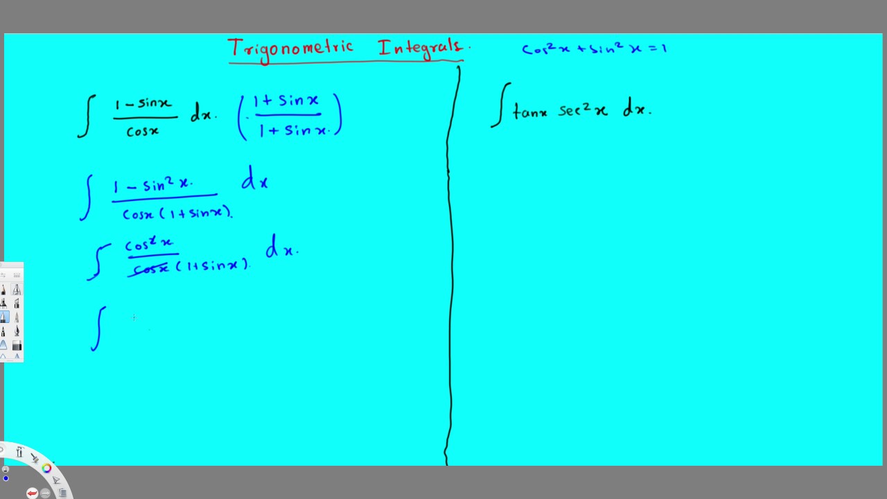 Trigonometric Integrals - Examples - 8 - Integral Calculus - YouTube