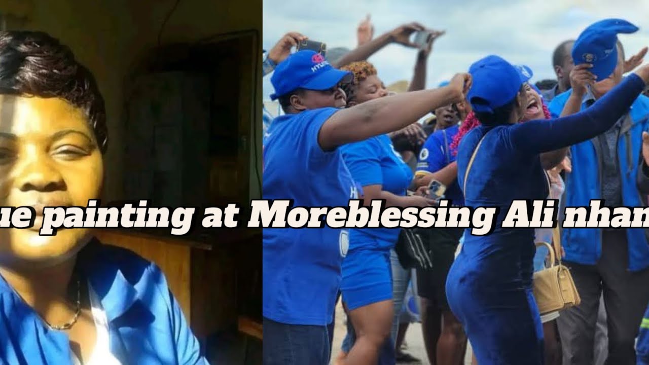 Blue painting at Moreblessing Ali funeral, 2 years asati avigwa ...