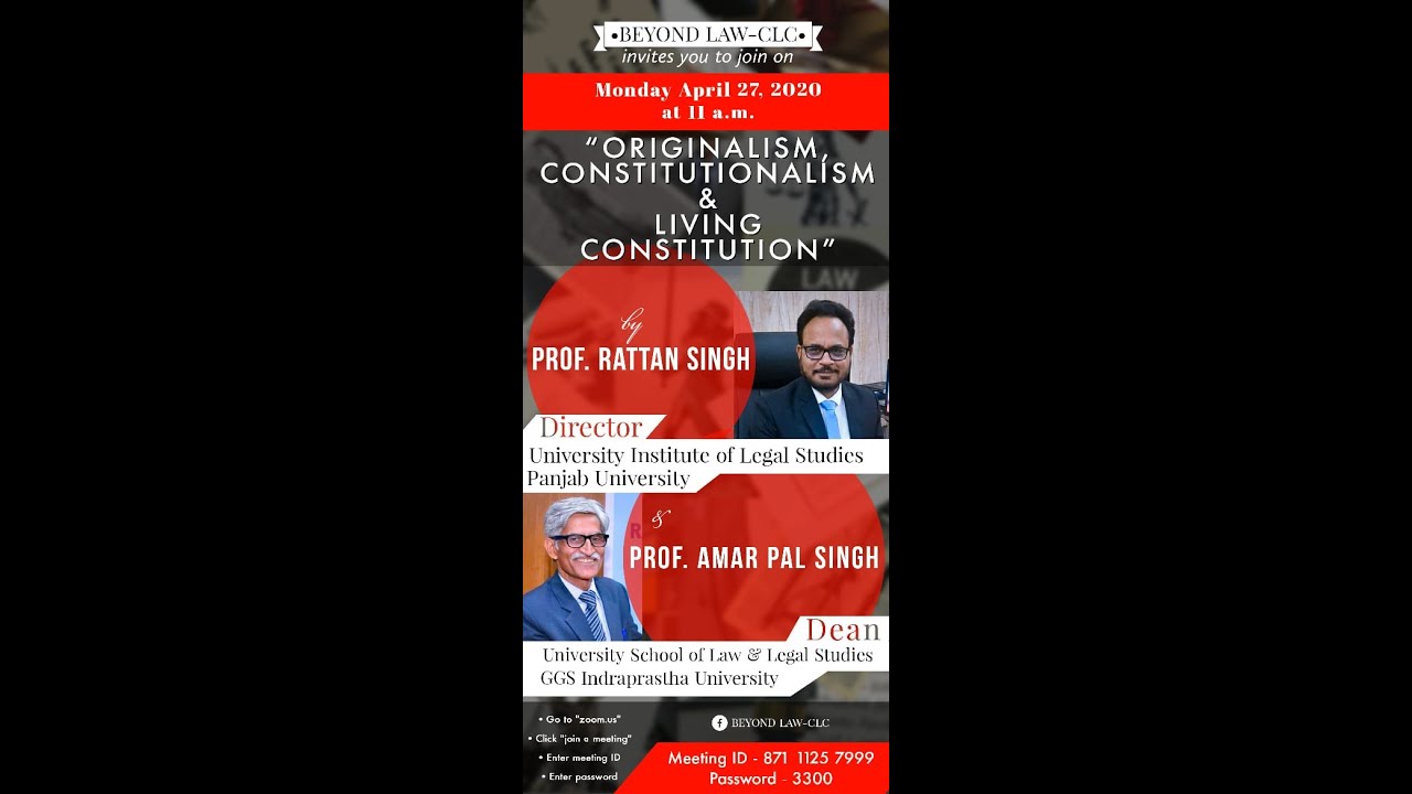 "ORIGINALISM, CONSTITUTIONALISM & LIVING CONSTITUTION" - YouTube