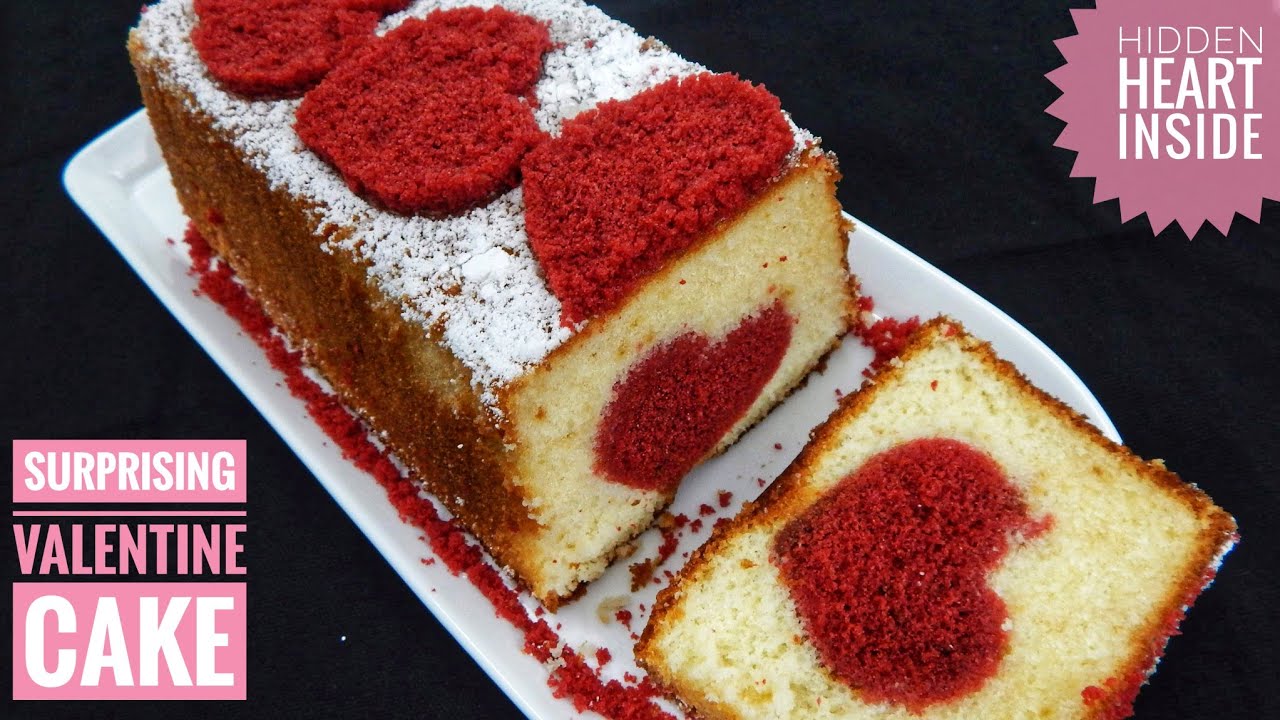 Surprise hidden HEART cake for the Valentine's Day! ️| Surprise Heart ...