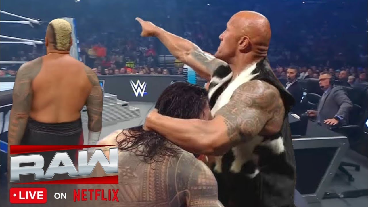 OMG🤯The Rock FINALLY Returns Brutal Attack on Roman Reigns At WWE Raw ...