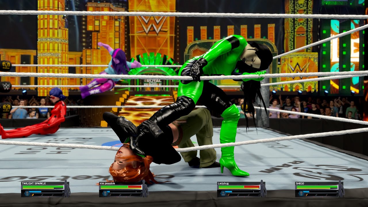 Shego Vs Kim Possible Vs Ladybug Vs Twilight sparkle WWE 2K25 - YouTube