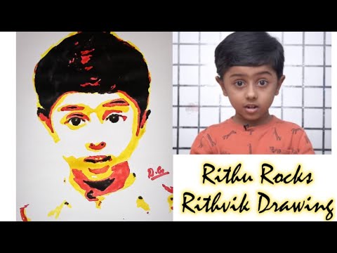 Rithu Rocks||Chutty paiyan Rithvik Drawing || #RithuRocks || # ...