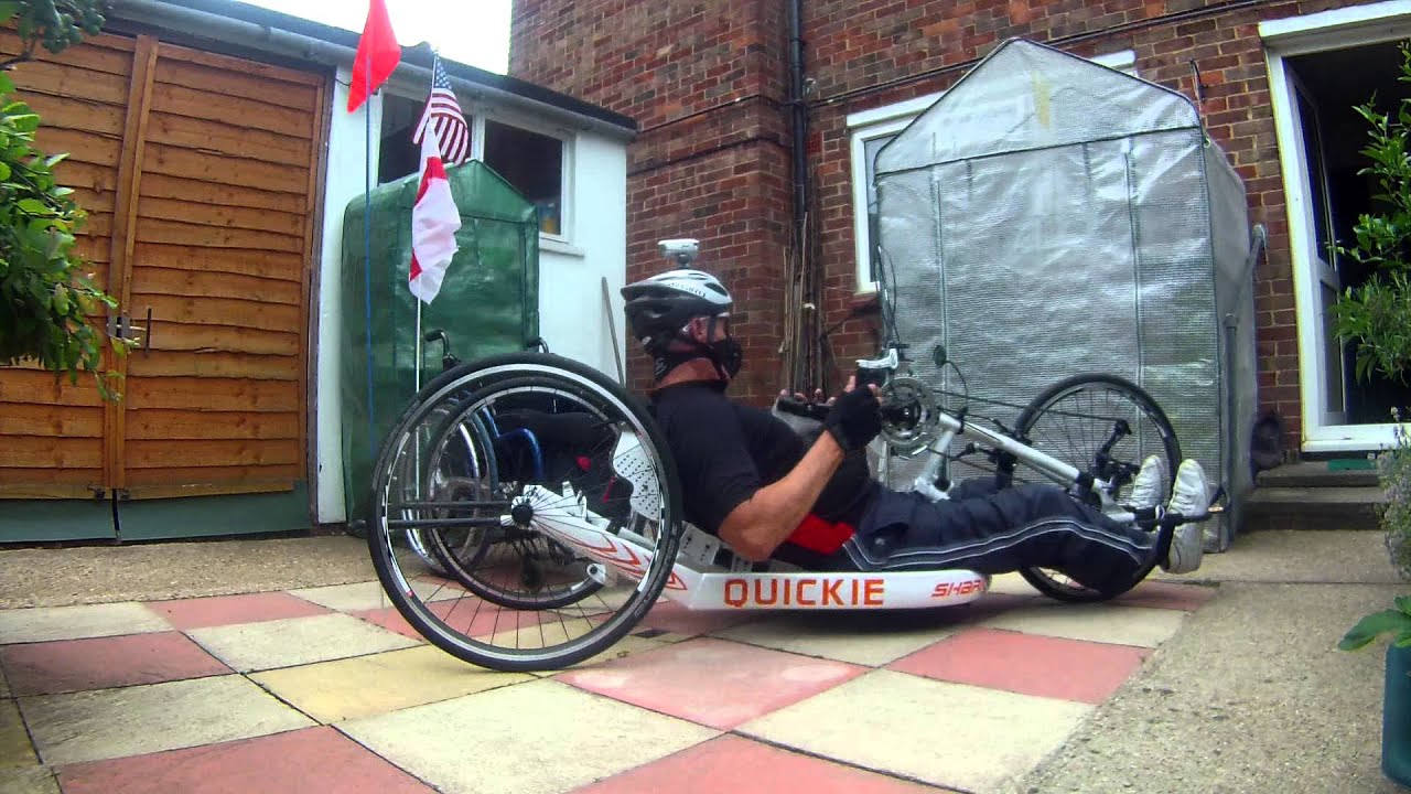 How to get in and out of a handcycle - YouTube