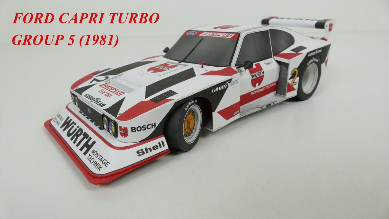 Papírový Model (Papercraft) Ford Capri Turbo - Group 5 (1981) - (1:24 ...