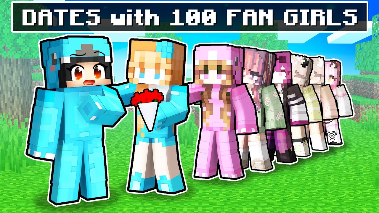 Omz Goes On 100 Dates With Crazy Fan Girls In Minecraft Parody Story