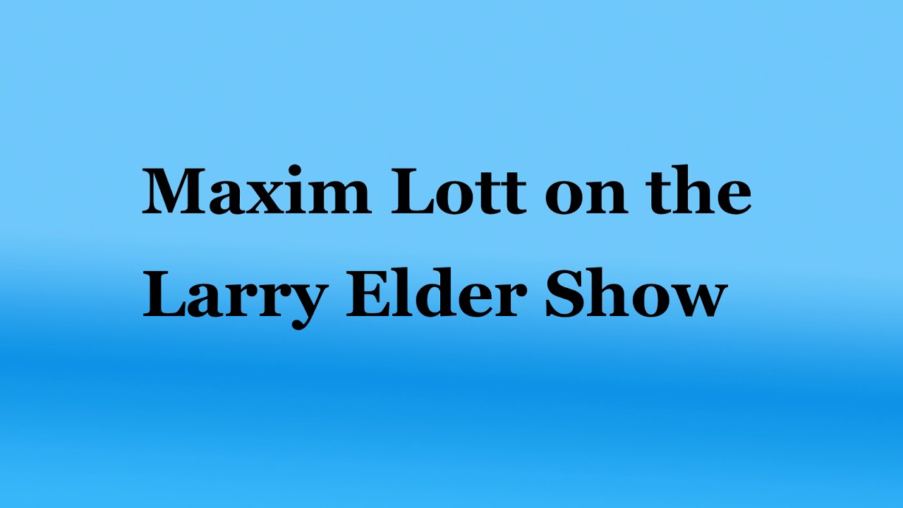 Larry Elder Interviews Maxim Lott about TaxPlanCalculator.com - YouTube