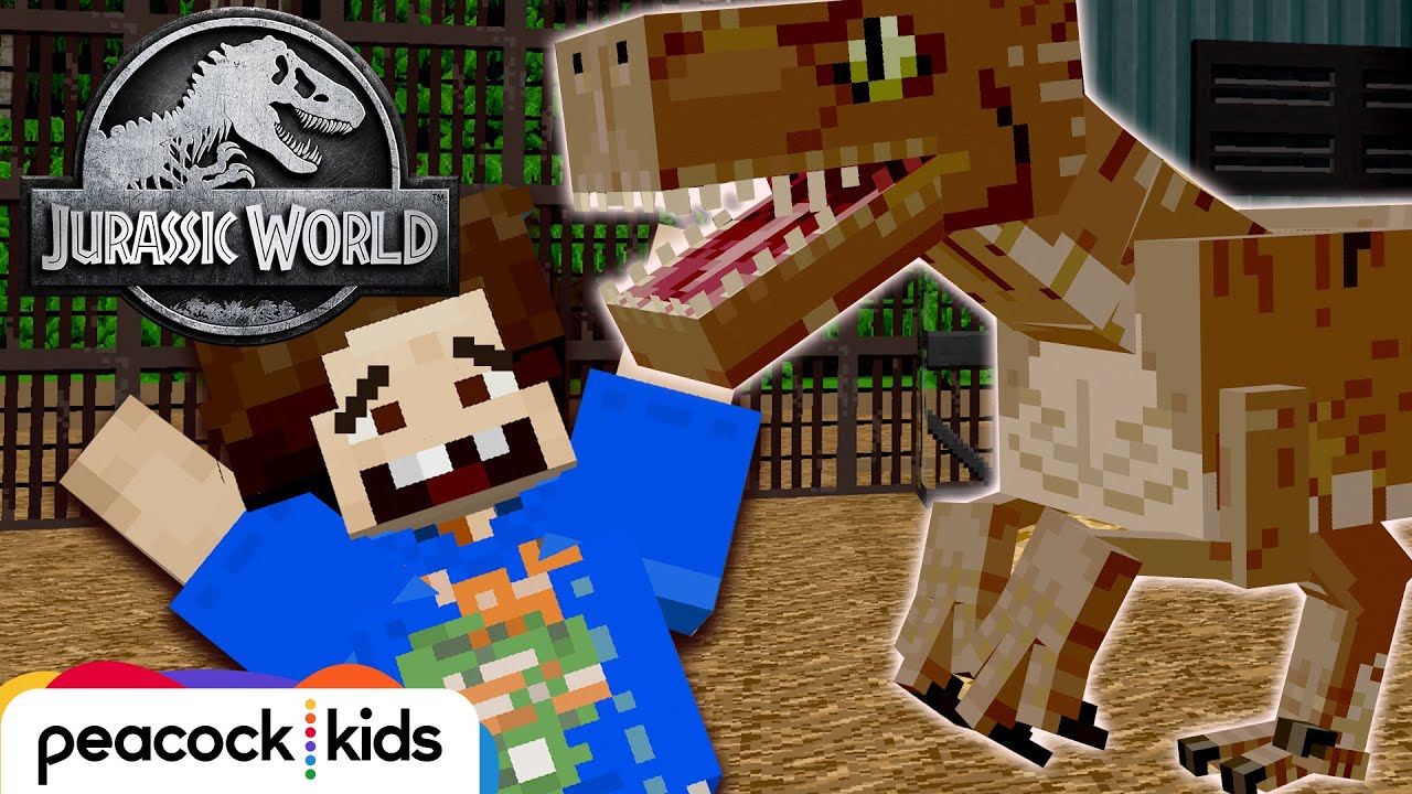 TRAPPED in a Raptor Cage! | JURASSIC WORLD MINECRAFT - YouTube