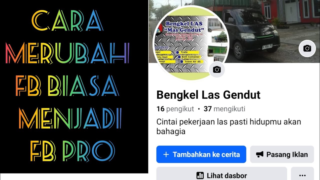 Cara merubah FB Biasa menjadi Profesional - YouTube