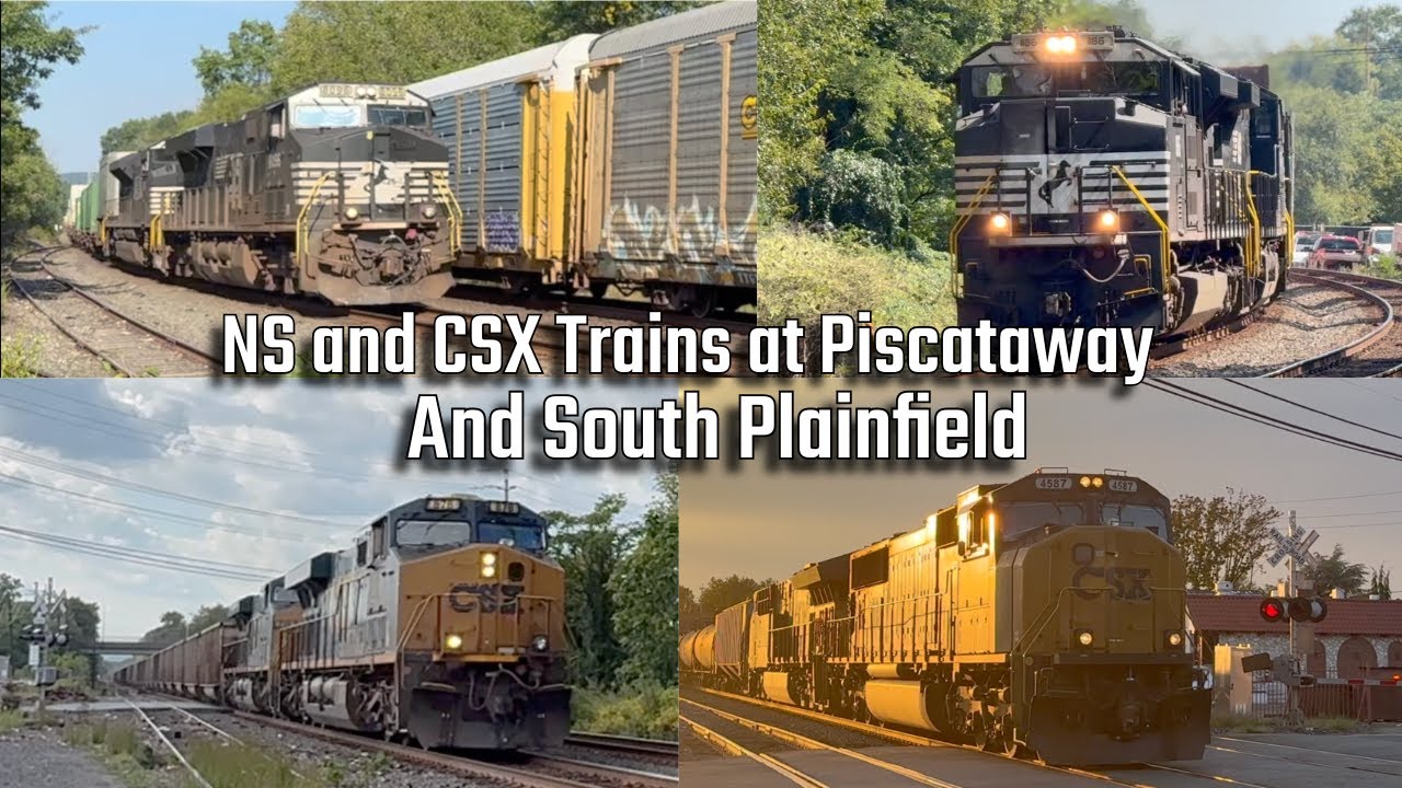 NS & CSX Trains @ Piscataway & South Plainfield - YouTube