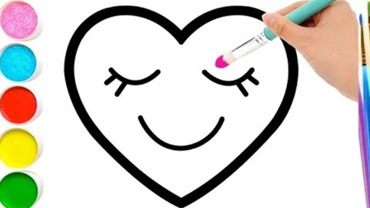 Bolalar uchun yurak rasm chizish. How to Draw Heart with song for kids ...