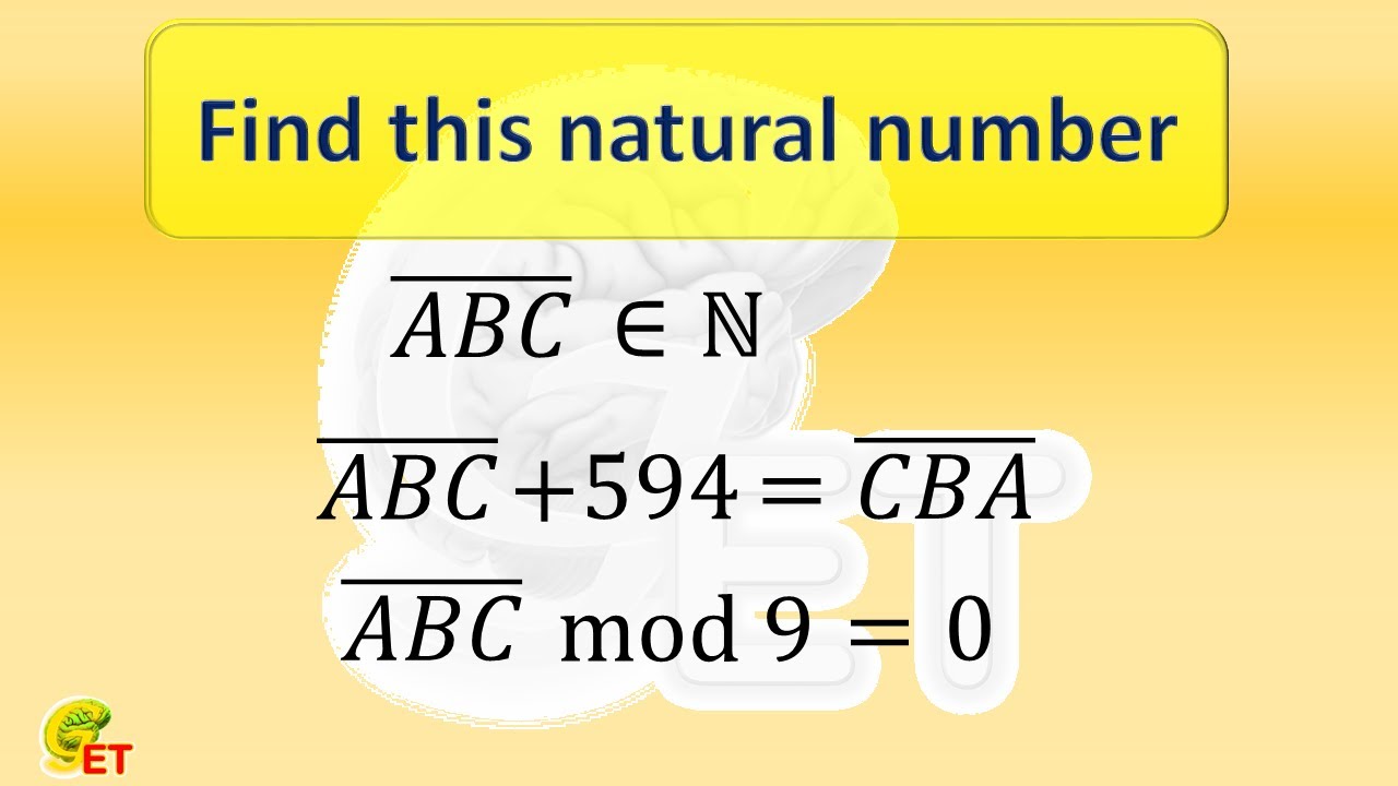Find this natural number. 【FunMath, 7th grade – 52】 - YouTube