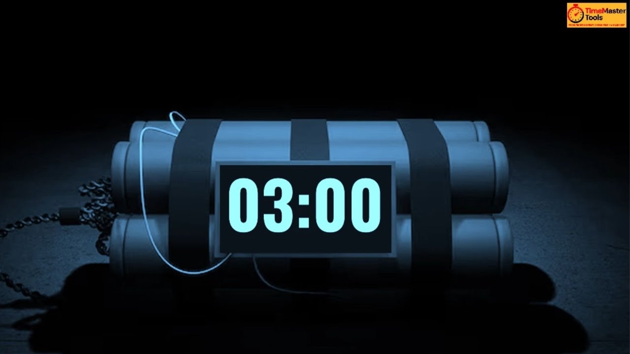 3-Minute Bomb Countdown Timer | Ticking Sound Only + Start Notification ...
