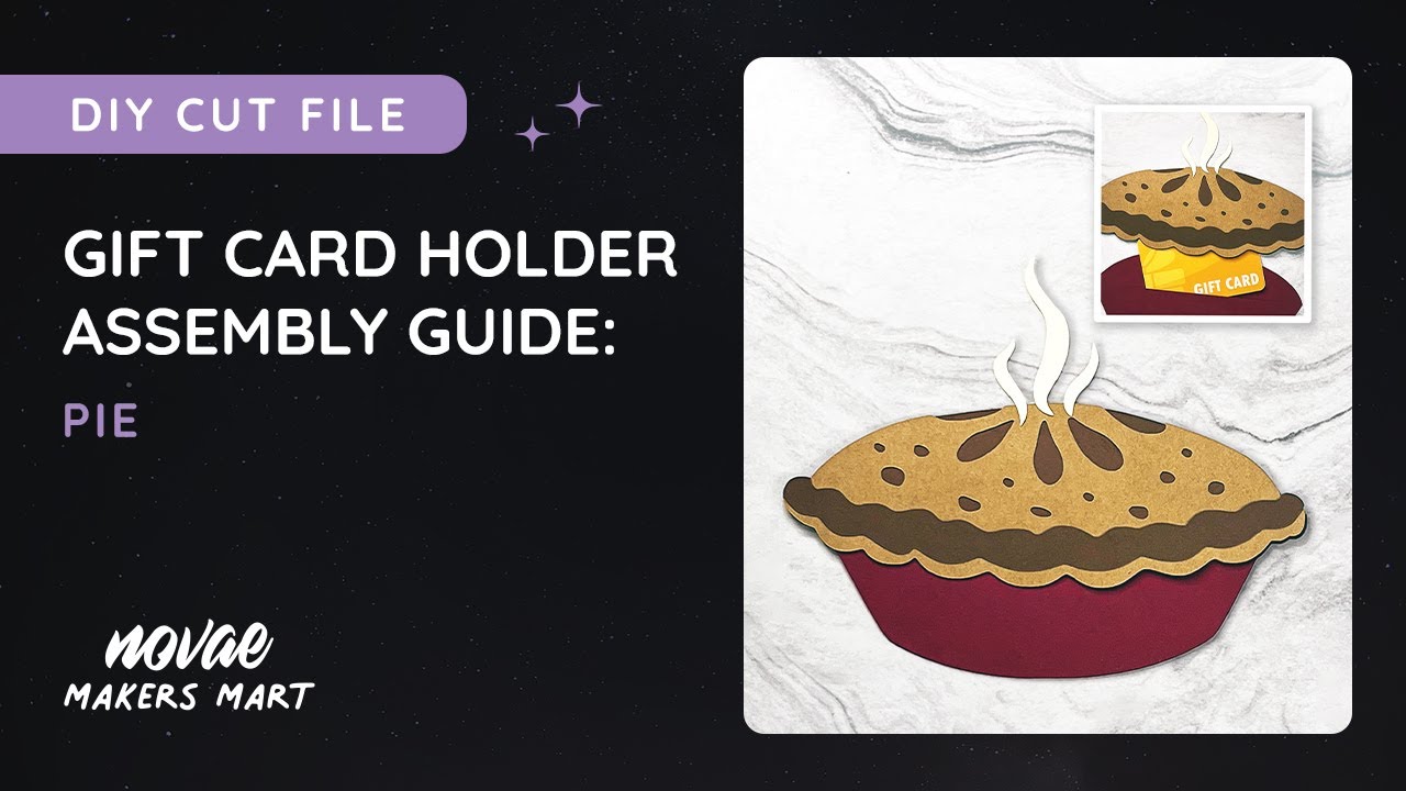 Pie Gift Card Holder SVG | DIY Dessert Lover Gift | Fun Birthday ...