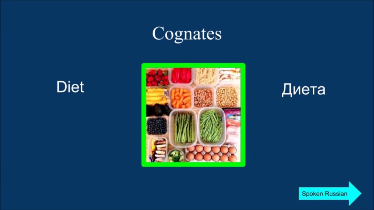 Cognates Russian - English (diet) - YouTube