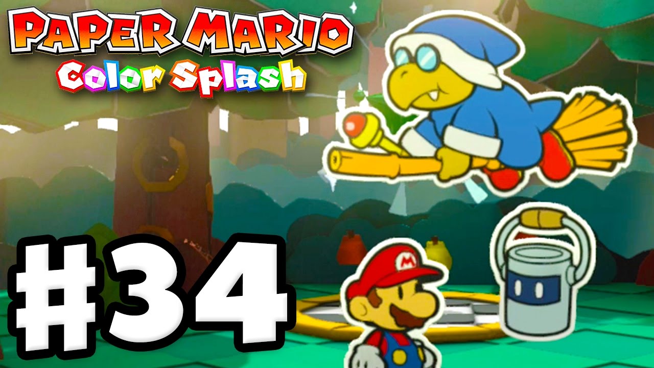 Paper Mario: Color Splash - Gameplay Walkthrough Part 34 - Kamek Boss ...