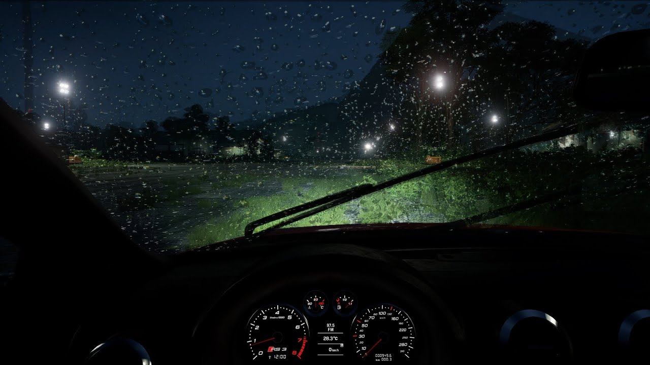 Heavy Rain Sounds Inside the Car: Relax, Sleep, and Focus - YouTube