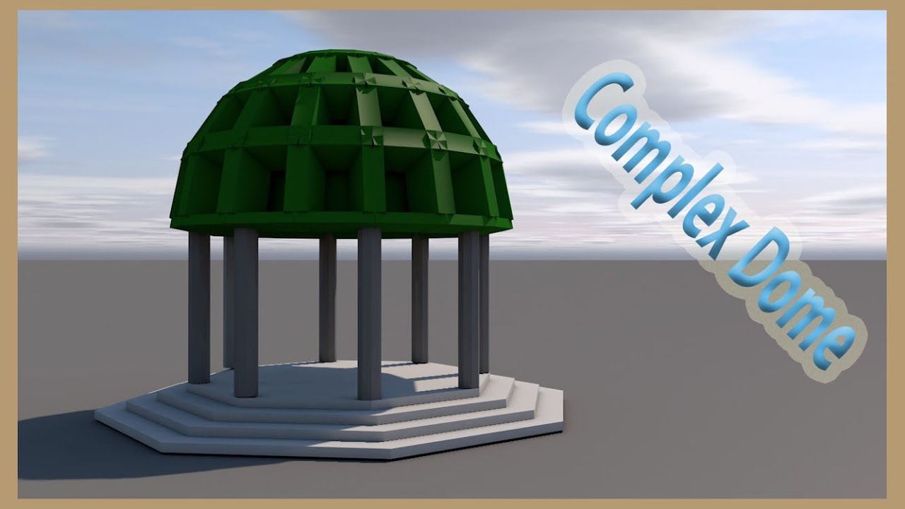 Complex Dome Modeling Cinema 4D Modeling Tutorial تصميم مجسم سينما فور ...