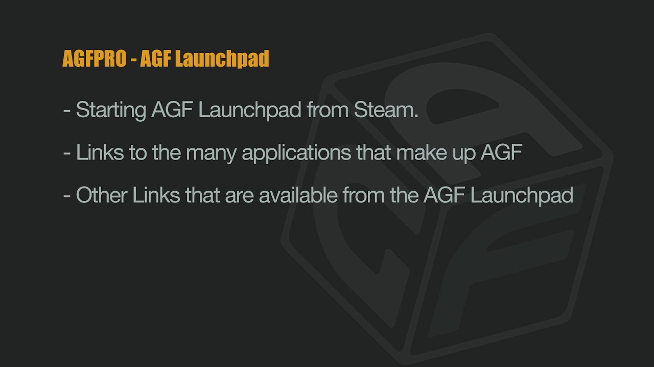 AGFPROV3 - AGF Launchpad - YouTube