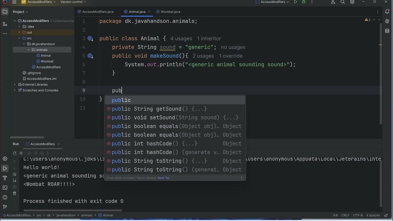 1 of 5 - Java OO Basics - Access Modifiers - YouTube